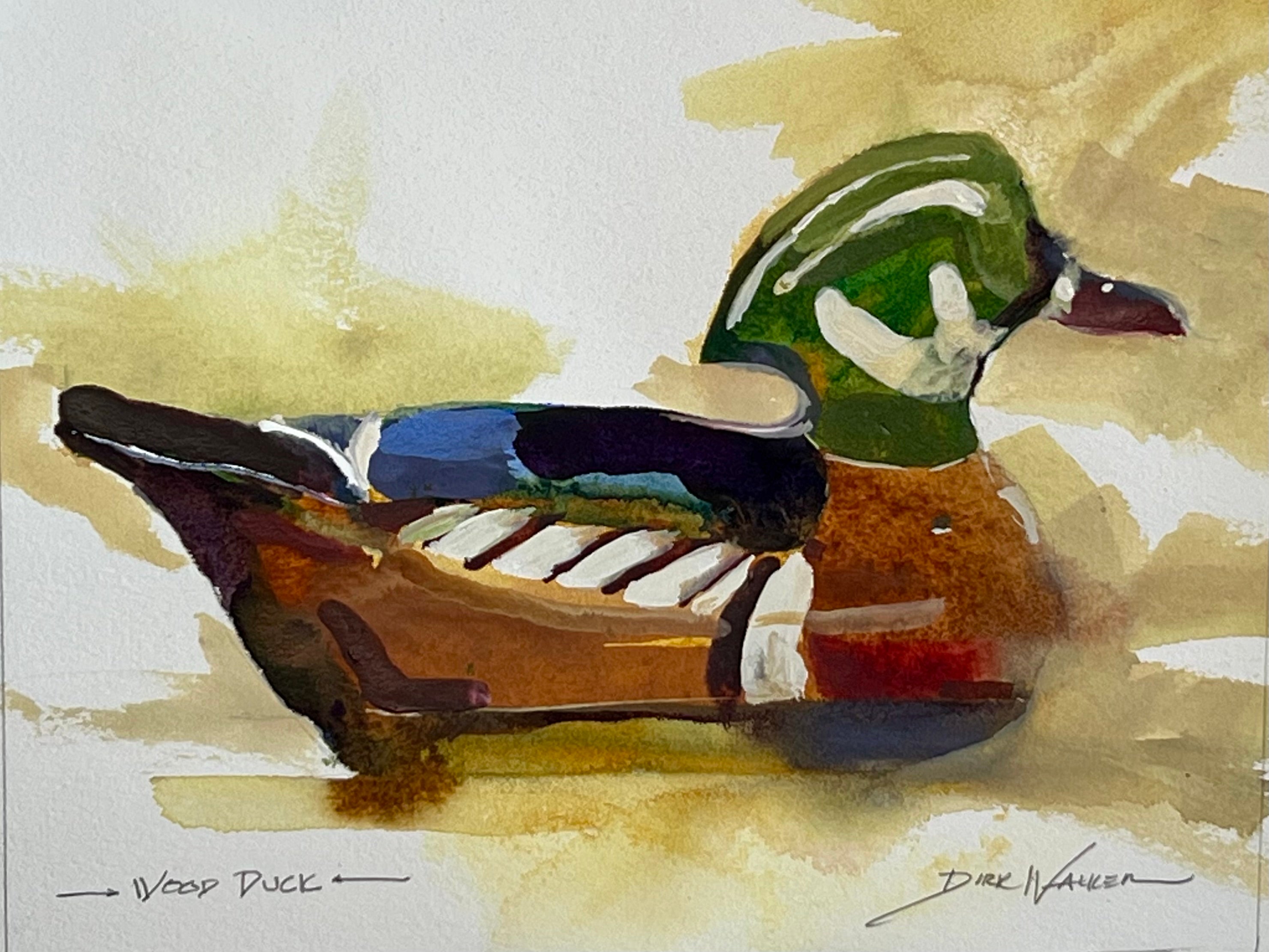 Hand Carved Duck Decoys - Wood Duck ( Male ) | Dirk Walker Fine Art