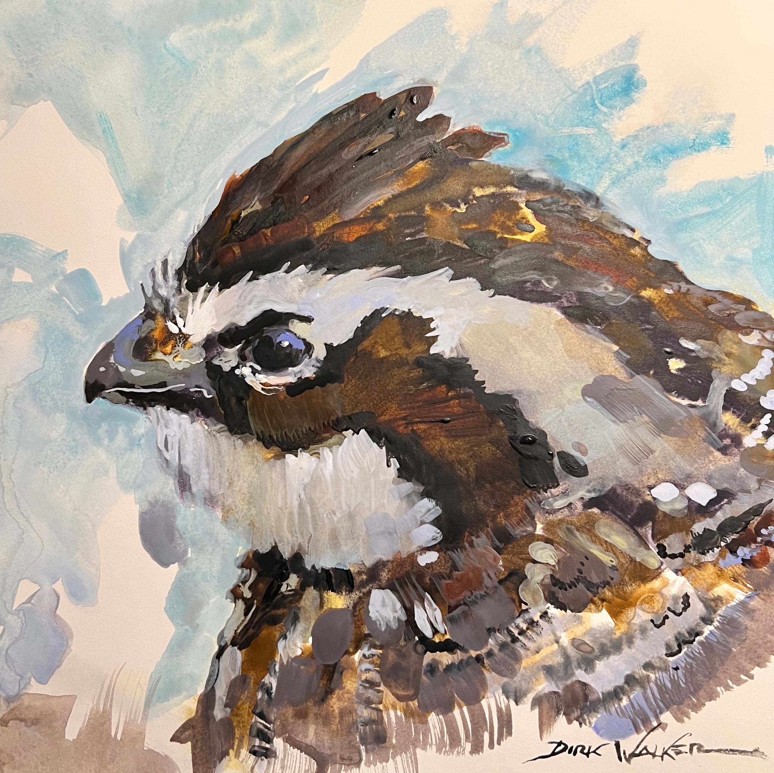 King of the Red Hills - Portrait of a Bobwhite Quail | Dirk Walker Fine Art