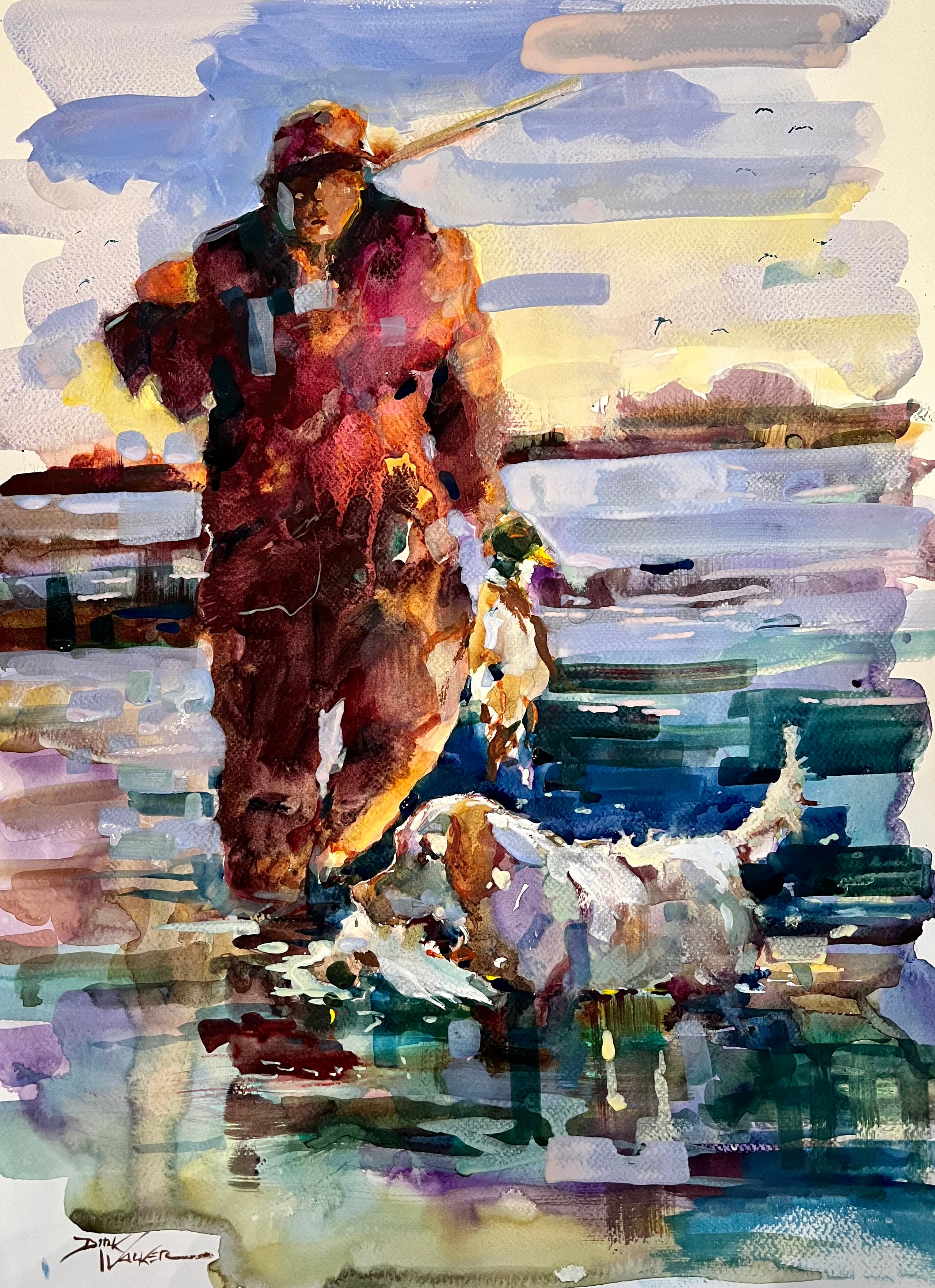 Winter Morning Memories - The Duck Hunter | Dirk Walker Fine Art