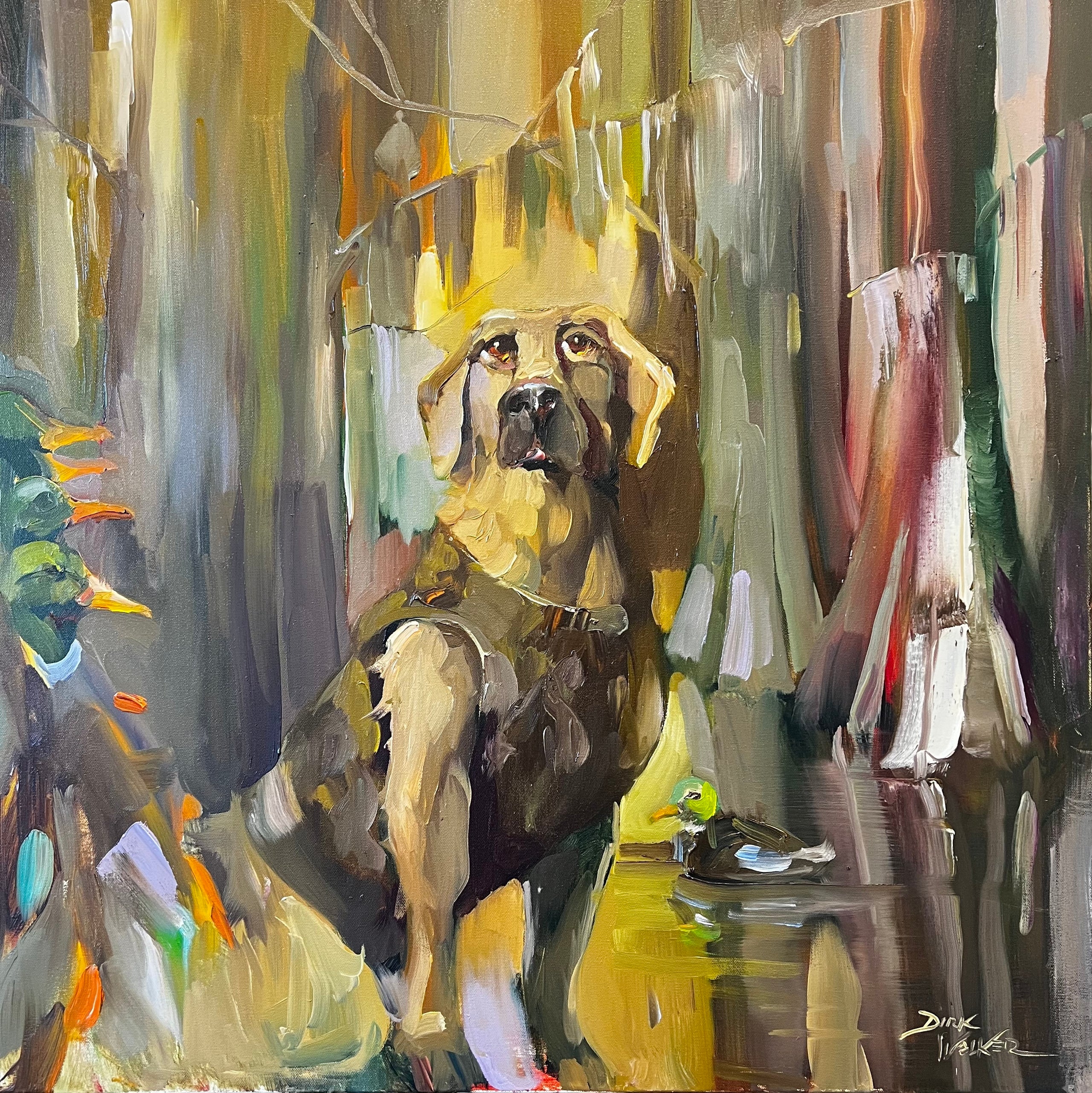 HS601 Collectors Closed Edition Print - Swamp King - Yellow Lab | Dirk ...