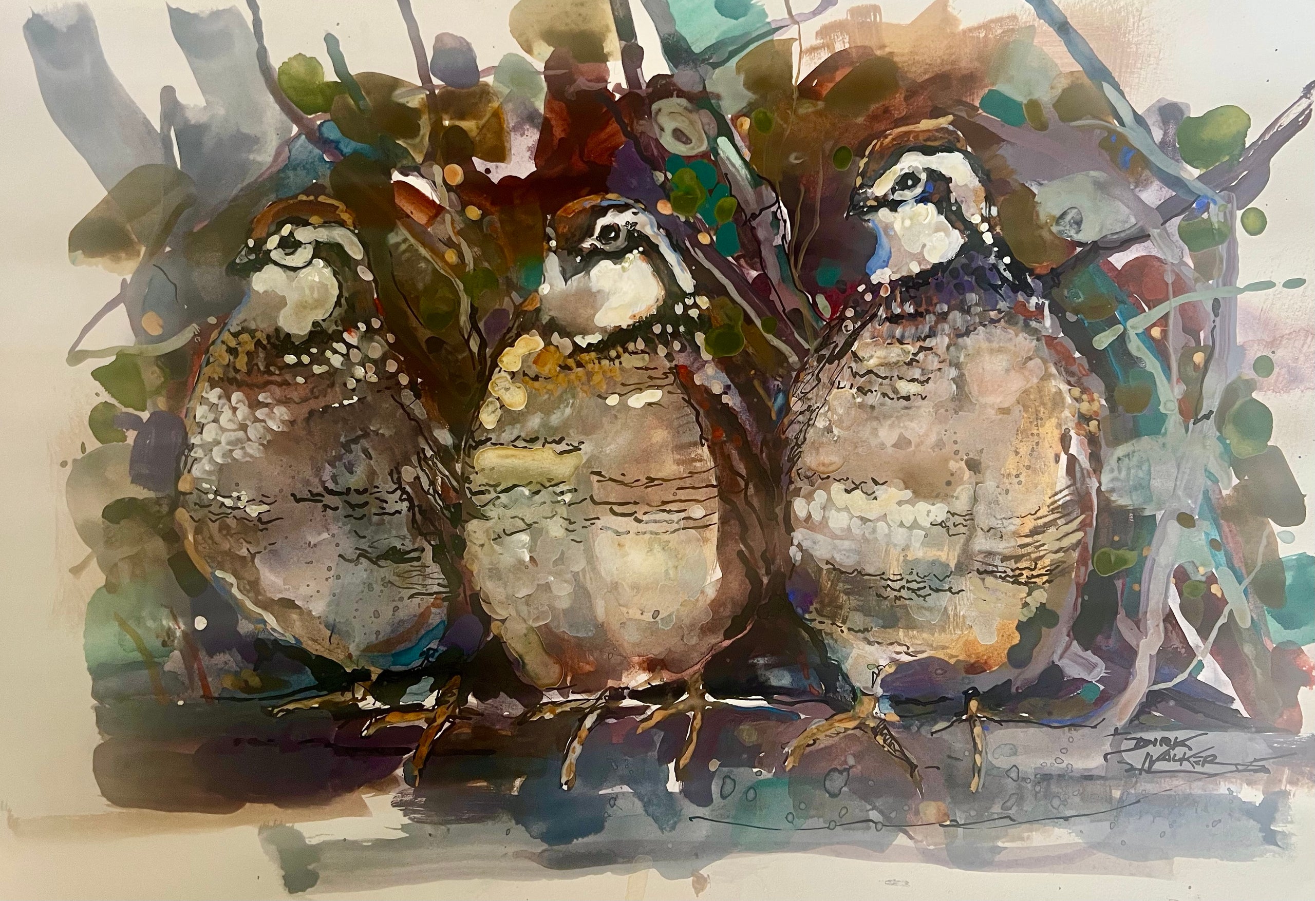 3 Kings of the Red Hills - Bobwhite Quail | Dirk Walker Fine Art