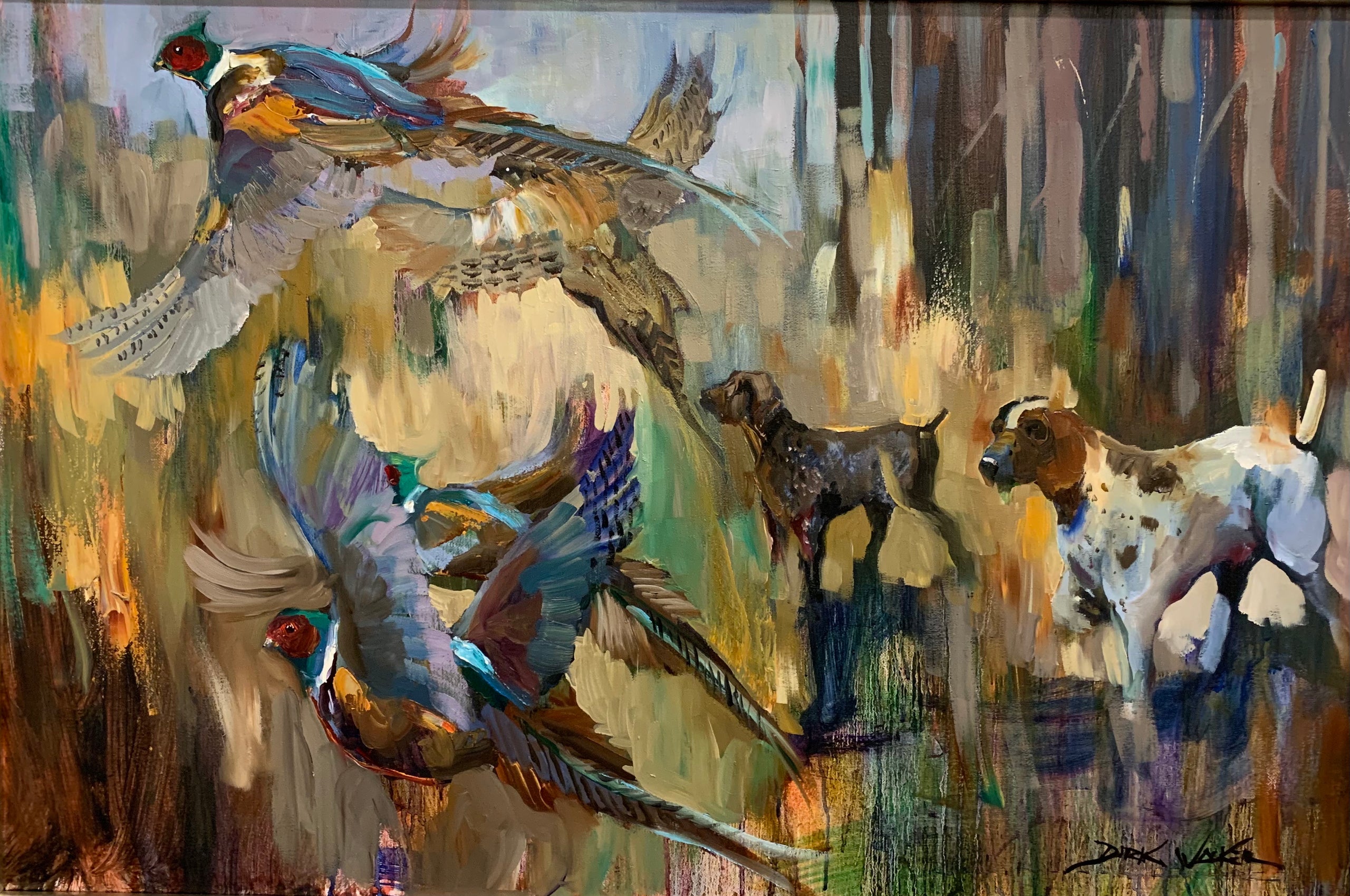 HS928 Collectors Closed Edition Print- Jumping Pheasants | Dirk Walker ...