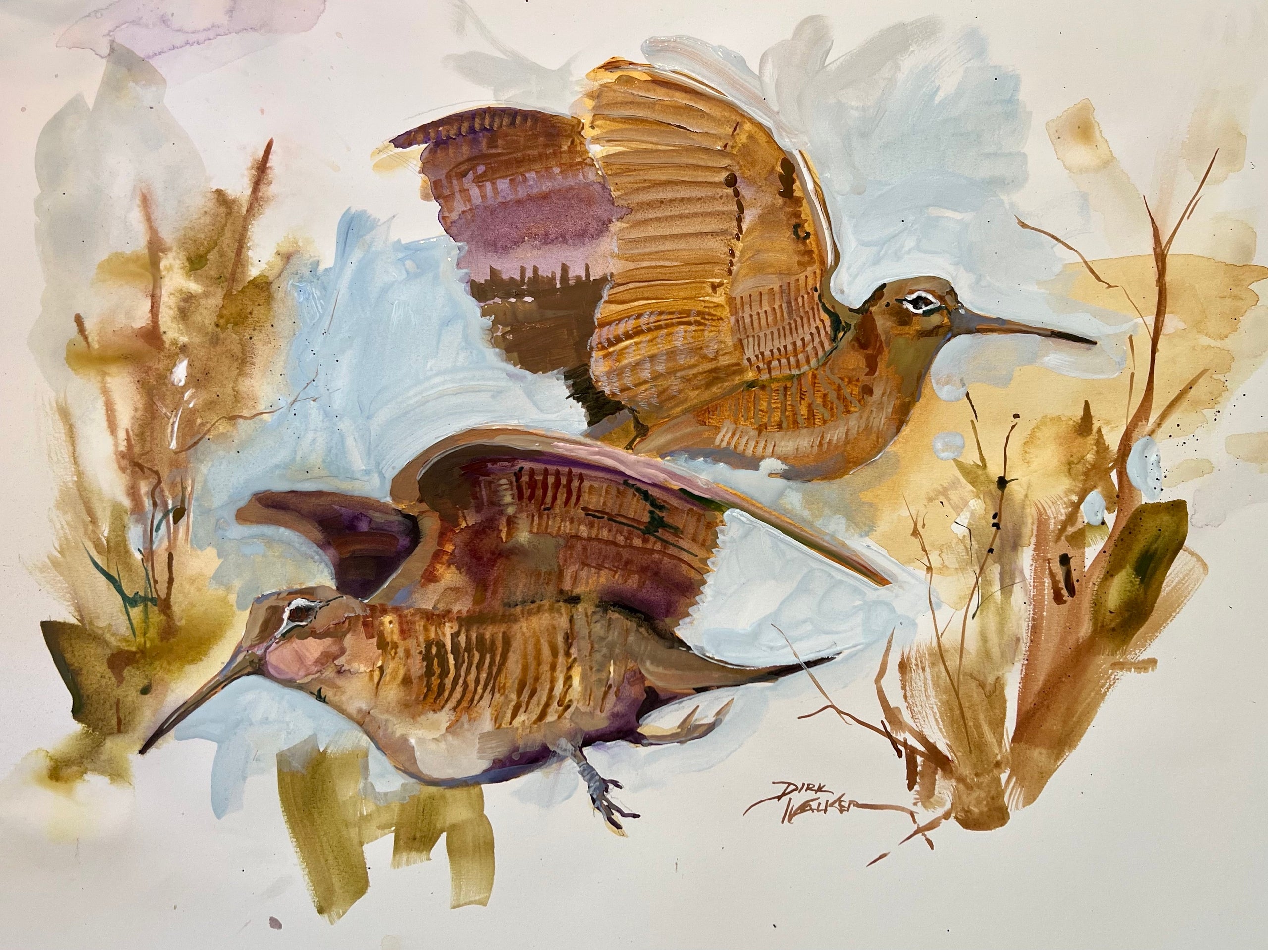 Pair of Woodcocks | Dirk Walker Fine Art